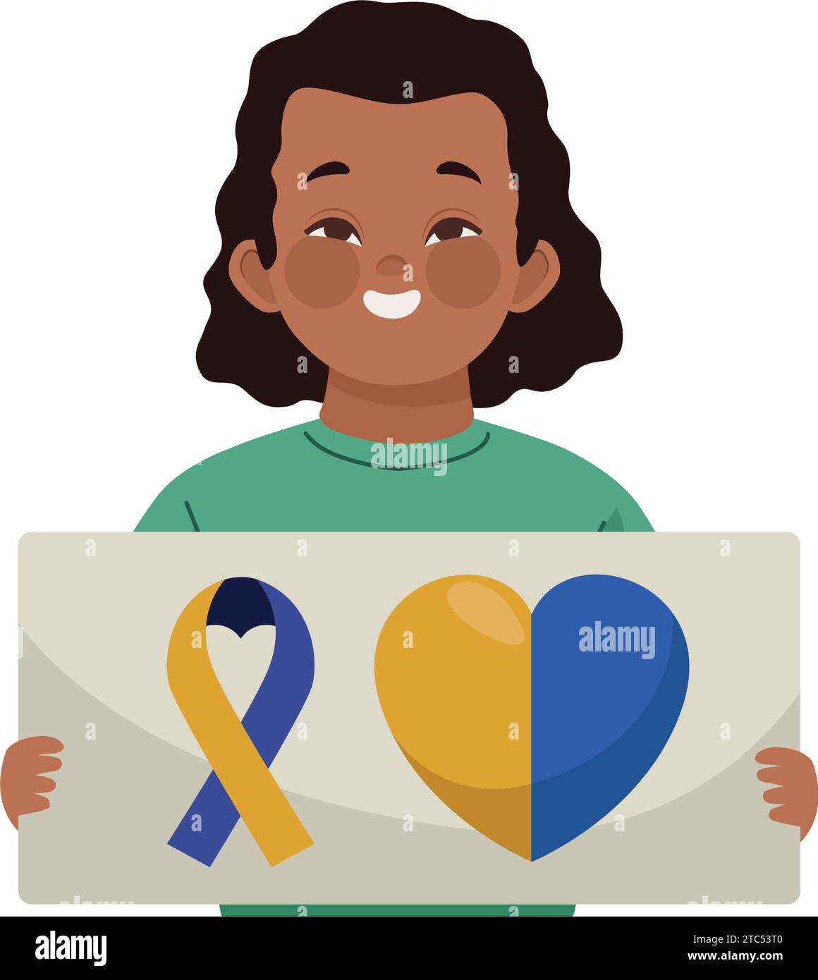 Trisomie 21 fille Banque d'images vectorielles - Alamy