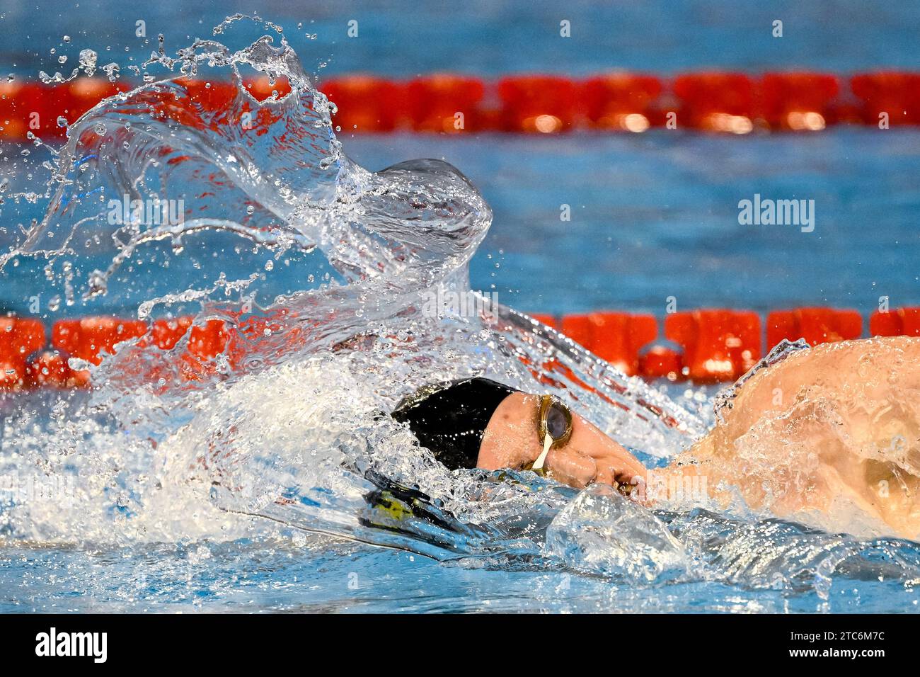 L'Irlandais Daniel Wiffen concourt à la finale du 800m Freestyle masculin lors des Championnats ...