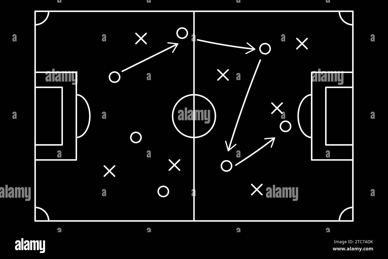 Diagramme tactique Banque d'images noir et blanc - Alamy