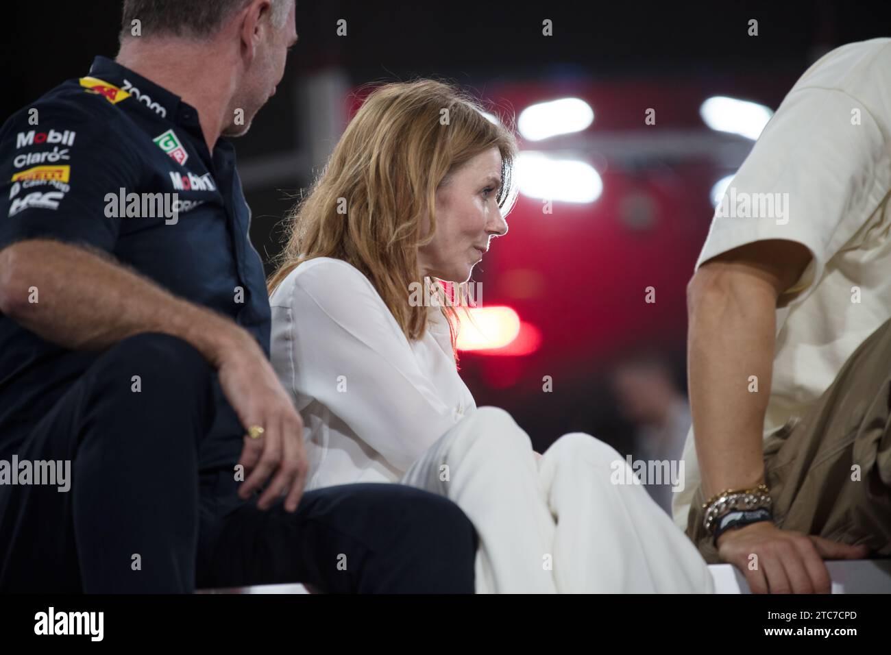 Geri Halliwell, Christian Horner et Orlando Bloom célèbrent la victoire ...