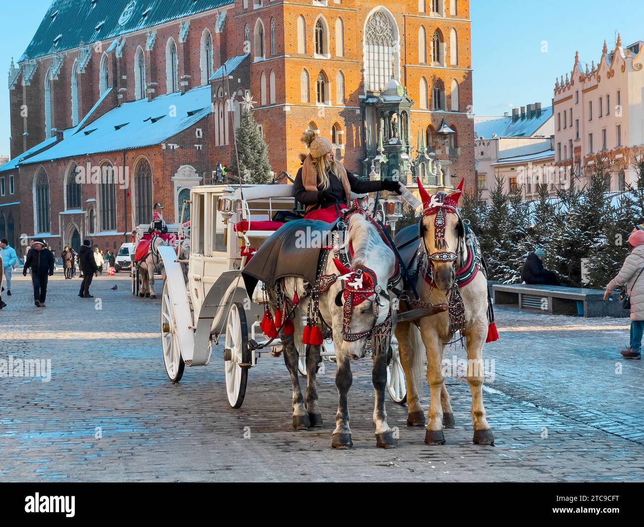 Cracovie, Pologne - décembre 2023 : des voitures décorées avec des ...