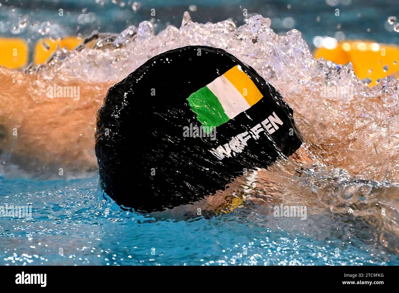 L'Irlandais Daniel Wiffen concourt à la finale du 800m Freestyle masculin lors des Championnats ...