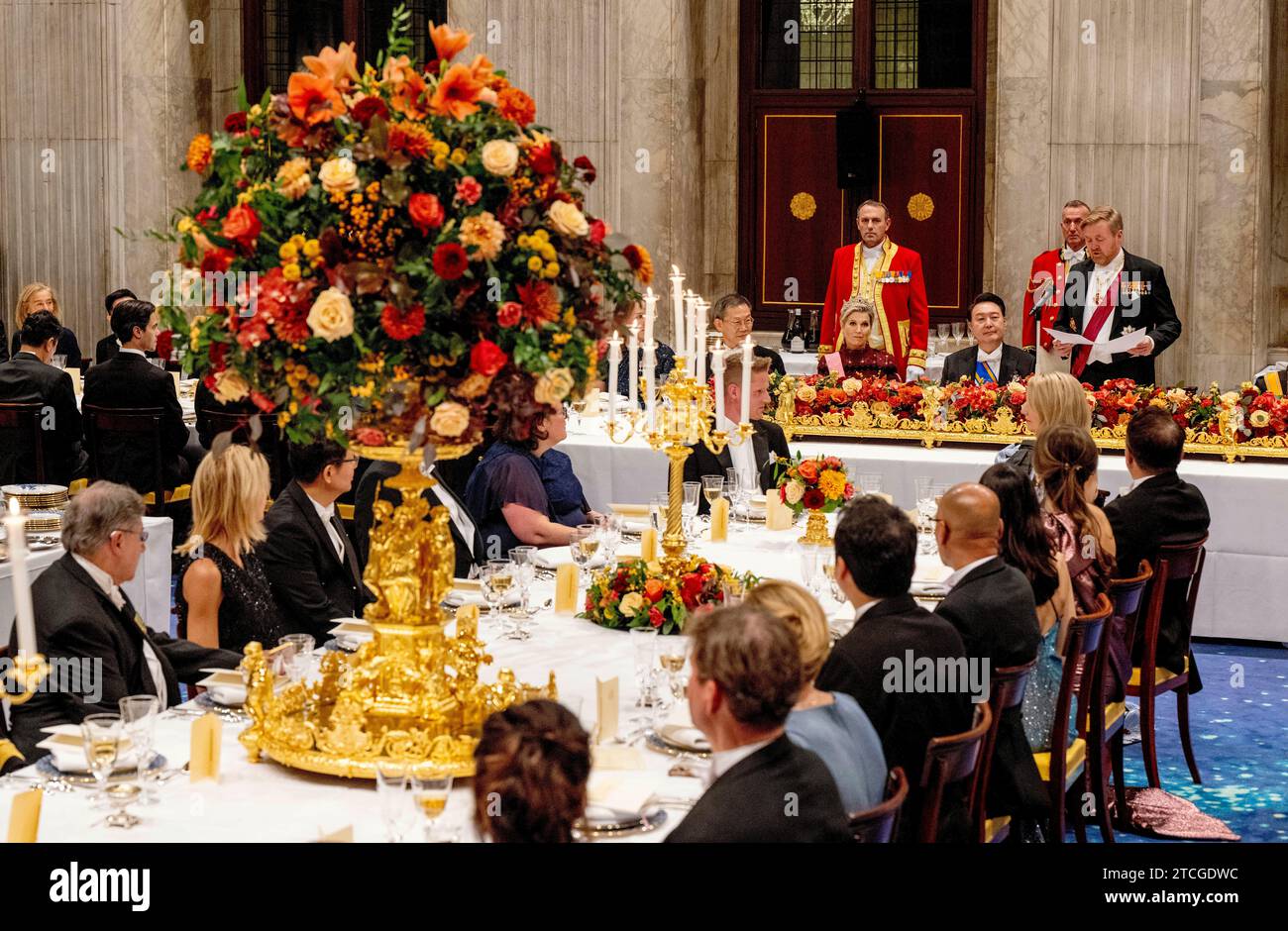Le roi Willem-Alexander et la reine Maxima des pays-Bas, le président ...