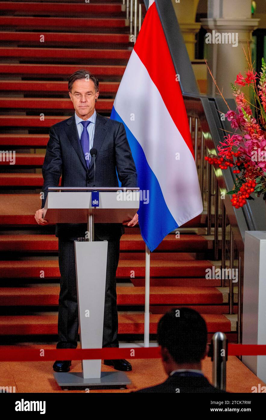 Le député Mark Rutte à la Statenroom à la Haye, le 13 décembre 2023 ...