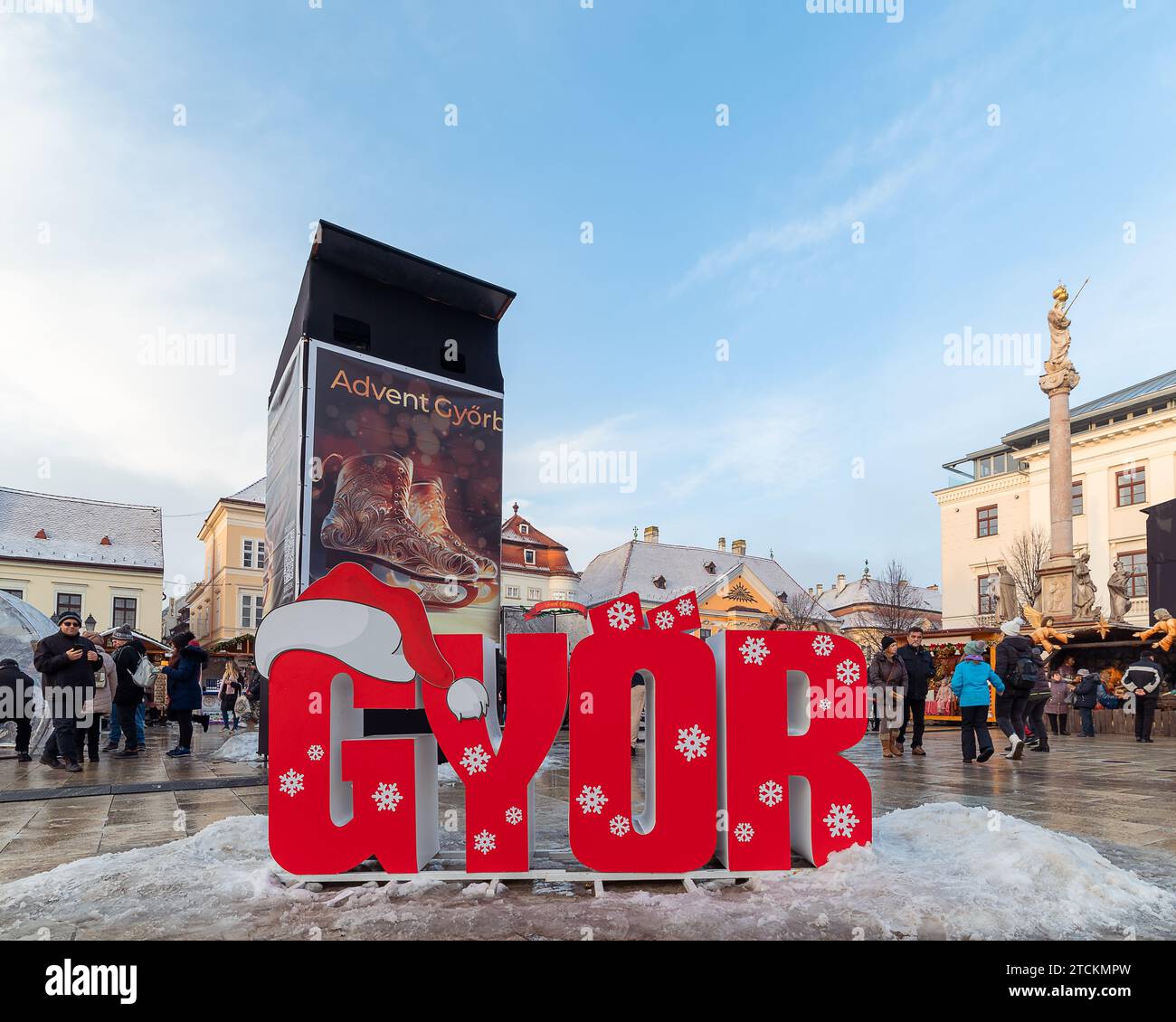 Hongrie, ville de Gyor, incroyable marché de noël en Hongrie ...