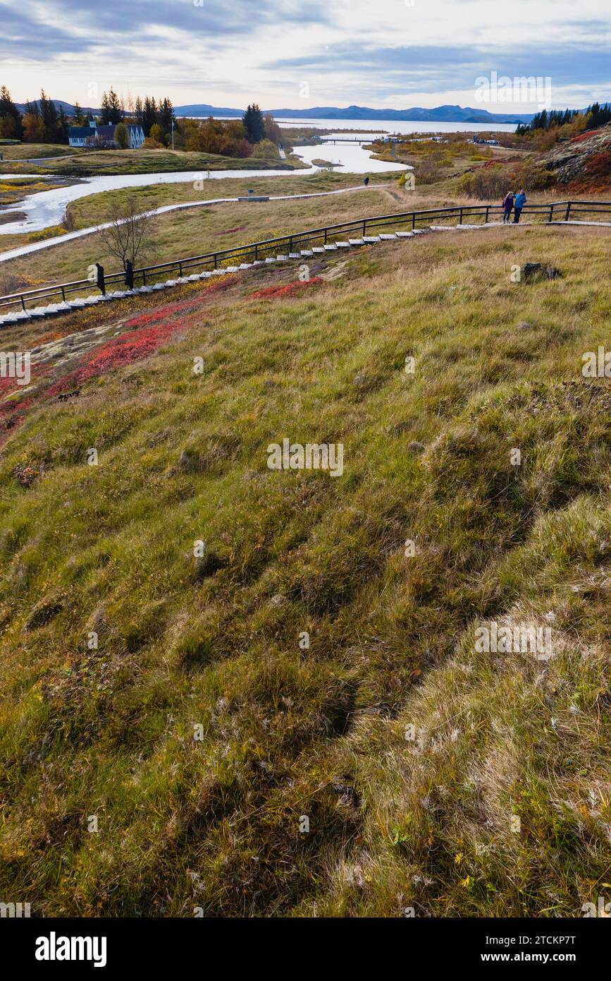 Islande, cercle d'Or, Parc National de Thingvellir aux couleurs de l ...