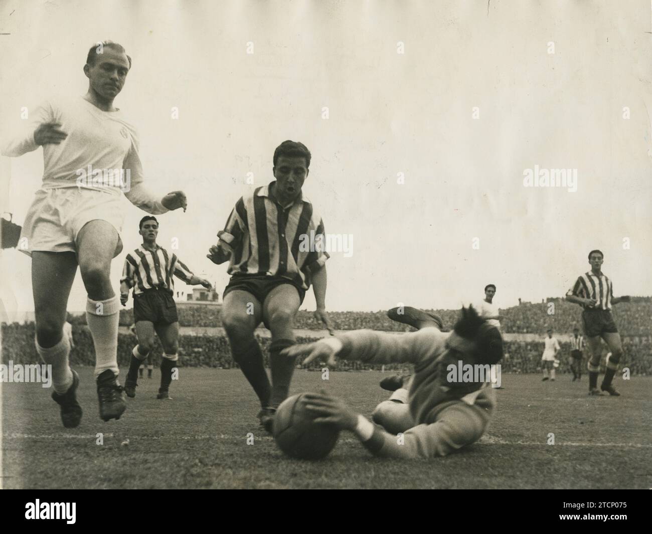 Madrid. 05/07/1959. Demi-finale de la coupe d'Europe 1958-1959 entre le ...