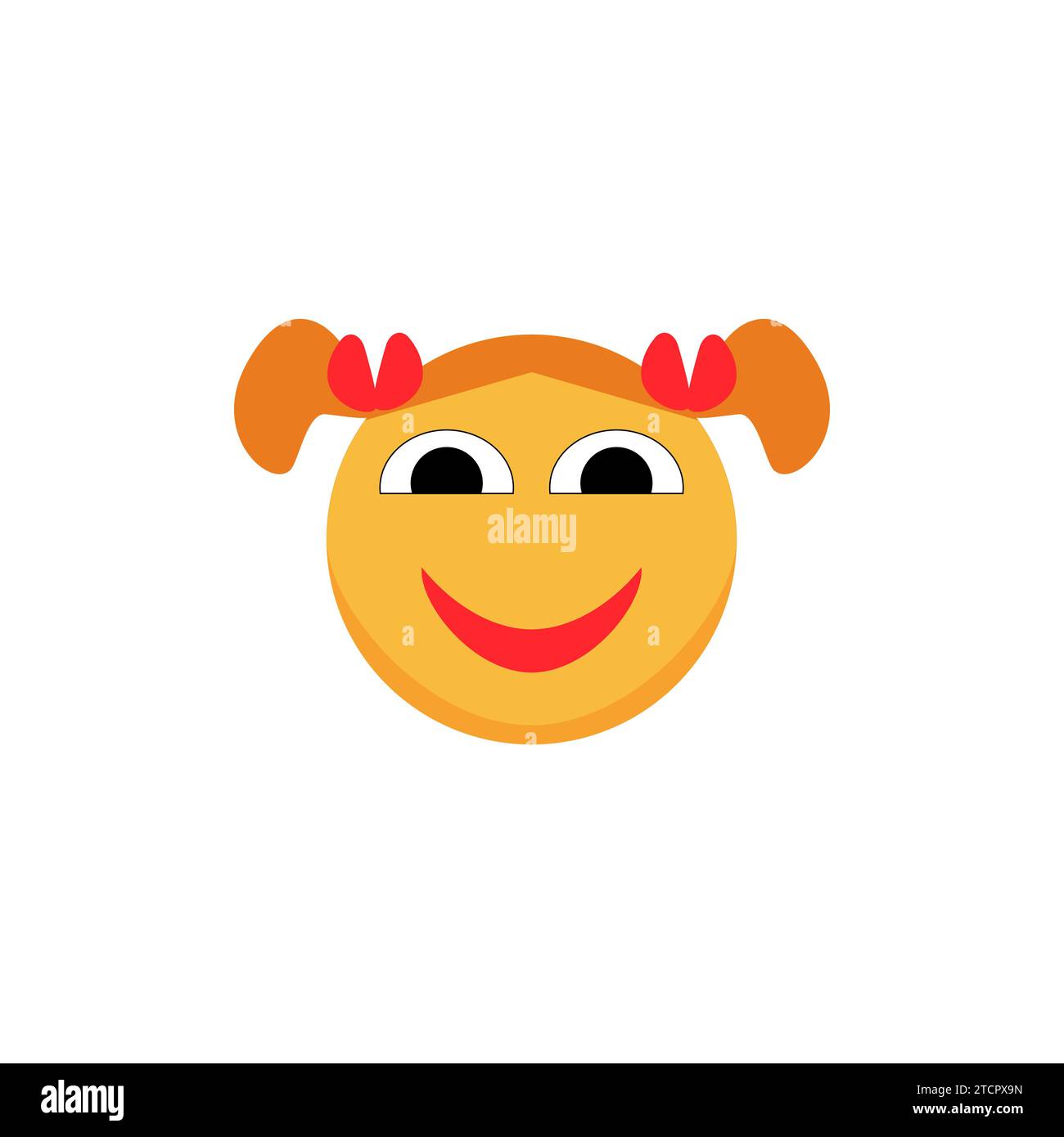 Emoji emoticon smiley vector set girl Banque de photographies et d ...