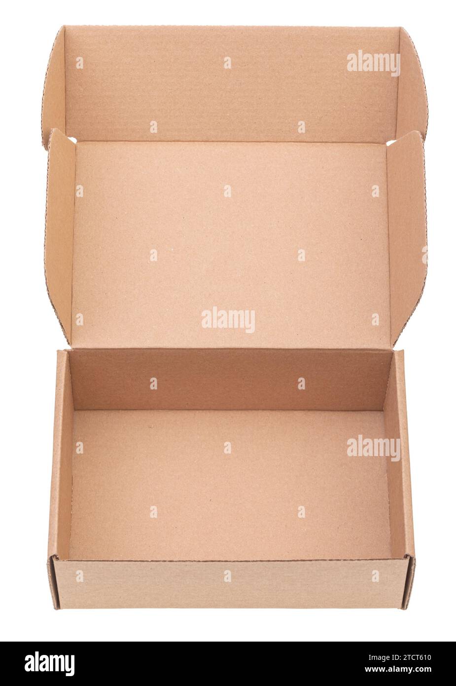 Boîte en carton pliable vide ouverte utilisée pour le stockage, le ...