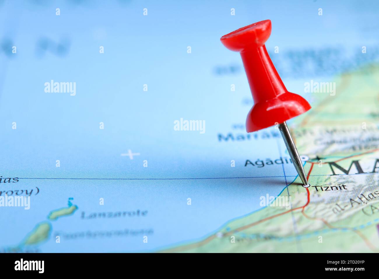 Carte du maroc avec aiguille Banque de photographies et d’images à ...