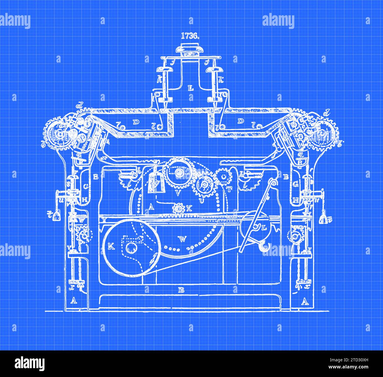 Machines pour la préparation et le filage du lin, illustration. Extrait ...