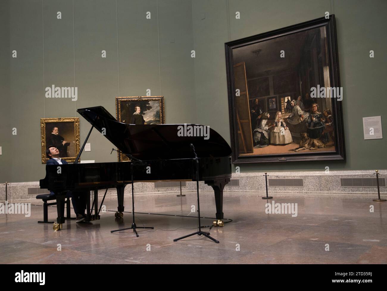 Madrid, 03/21/2019. Concert du pianiste Lang Lang, devant le tableau ...