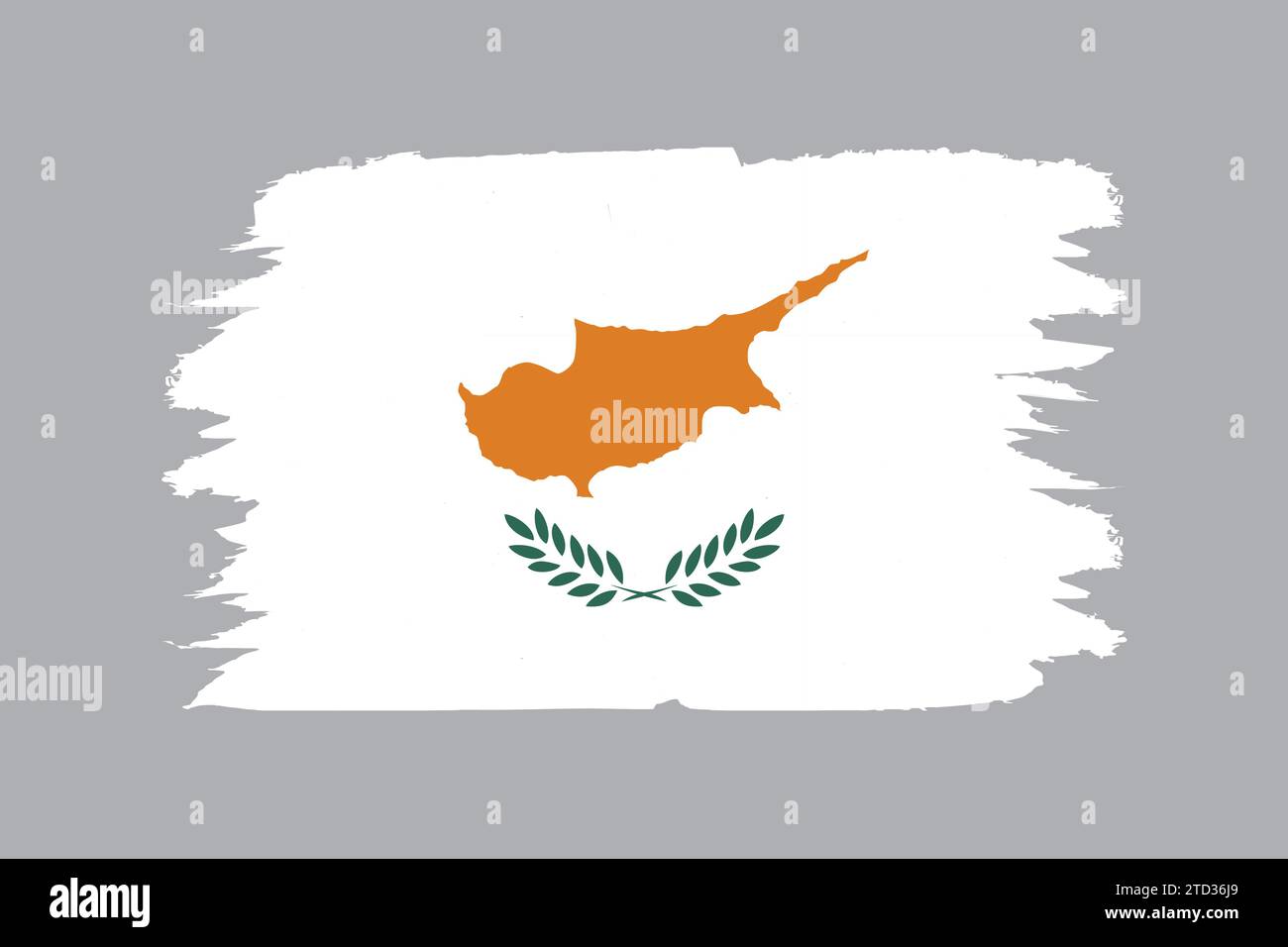 Le drapeau de la République de Chypre comme illustration vectorielle ...