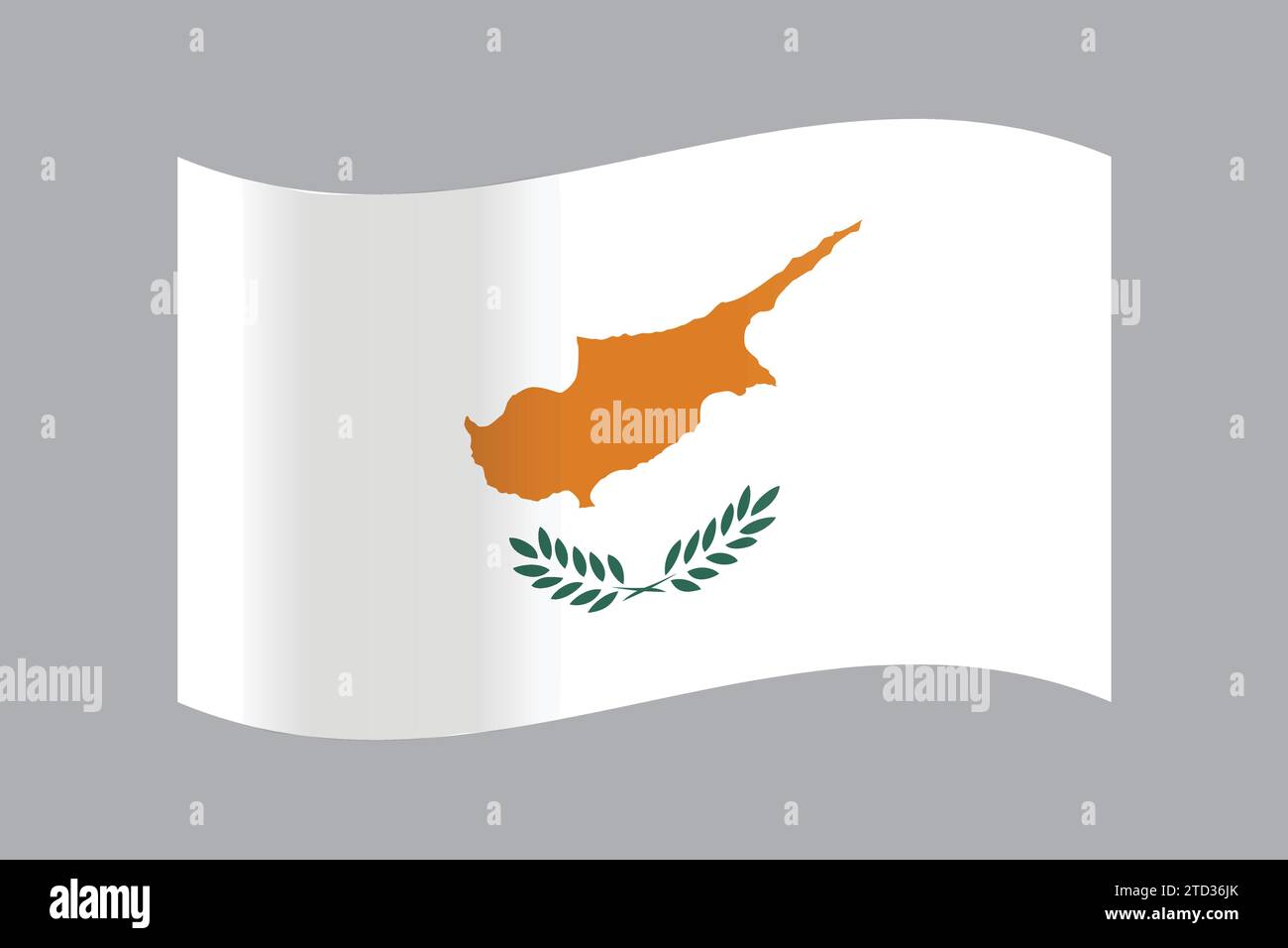 Le drapeau de la République de Chypre comme illustration vectorielle ...