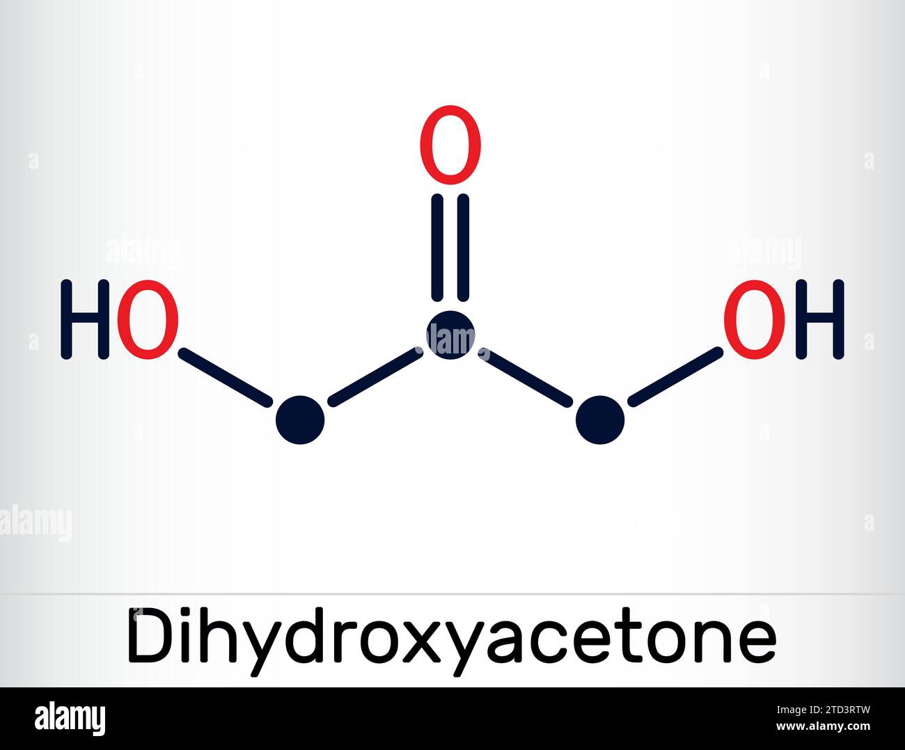Dihydroxyacétone, DHA, molécule de glycérone. C'est saccharide, triose ...