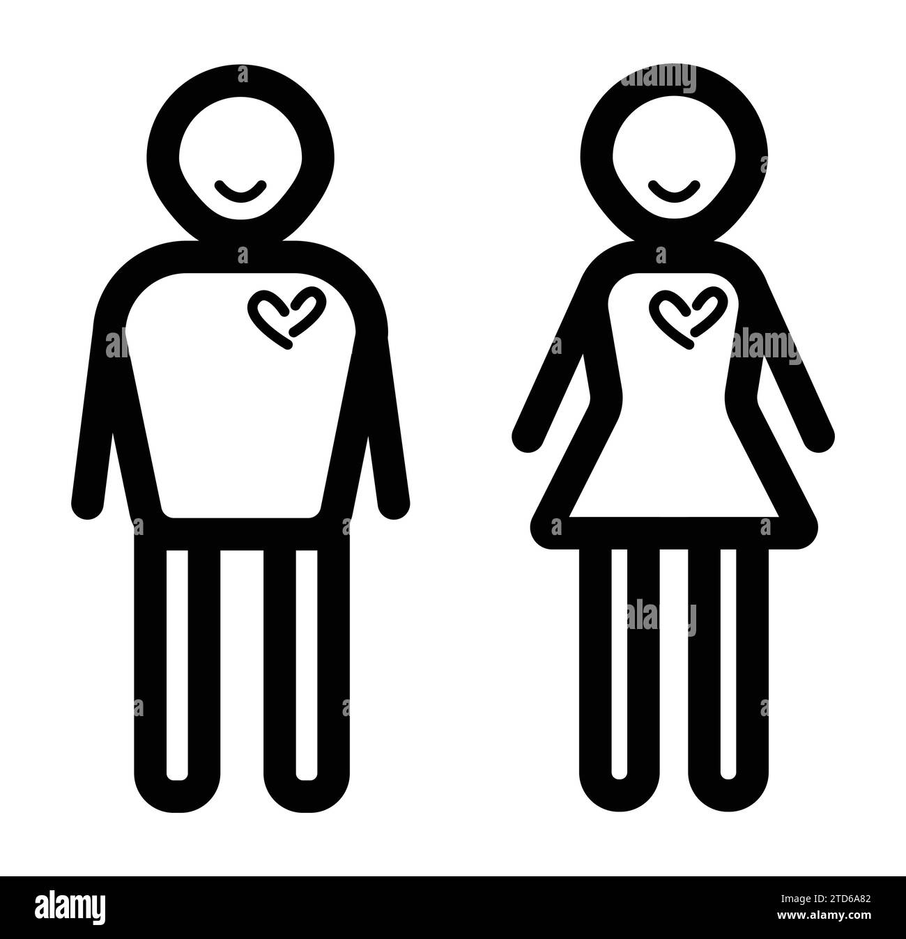 Symbole homme femme Banque d'images vectorielles - Alamy