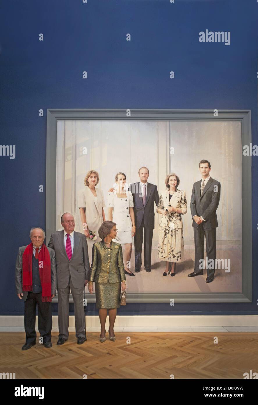 Madrid, 12/03/2014. Les rois Don Juan Carlos et Doña Sofía visitent le ...