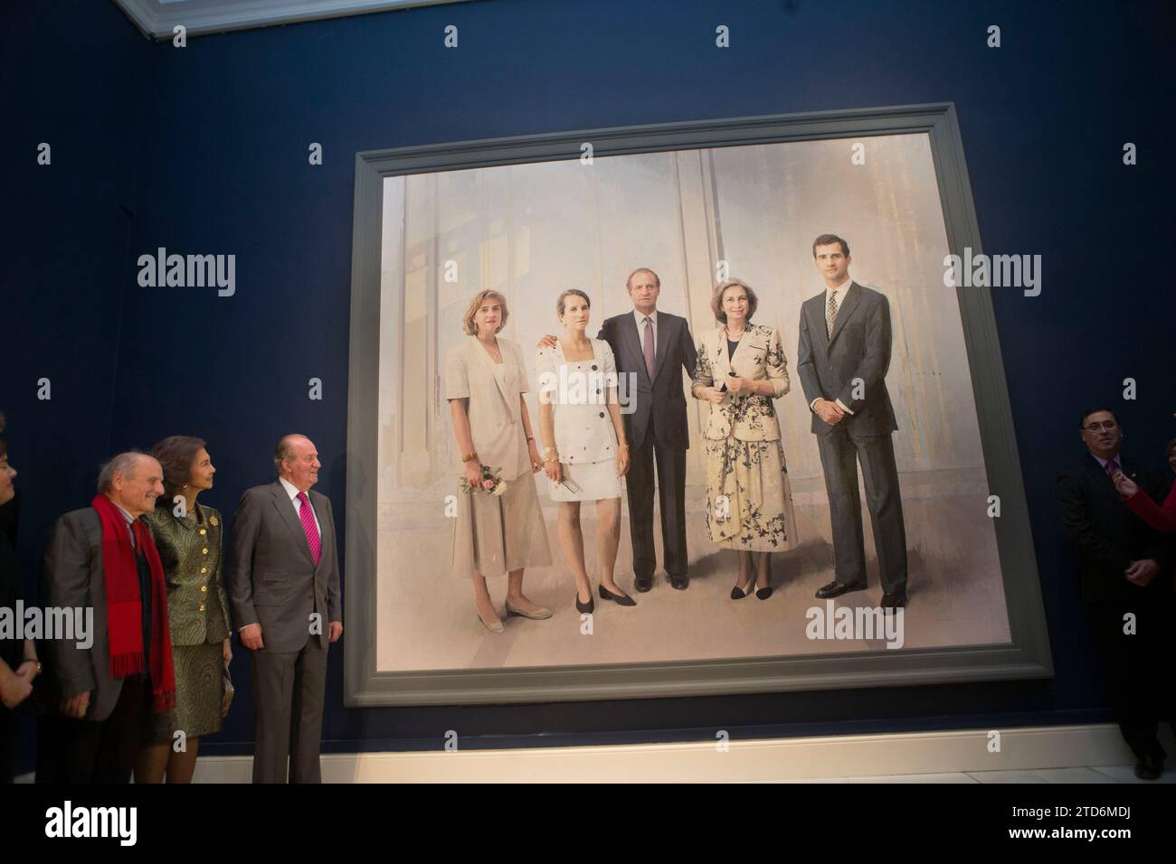 Madrid, 12/03/2014. Les rois Don Juan Carlos et Doña Sofía visitent le ...