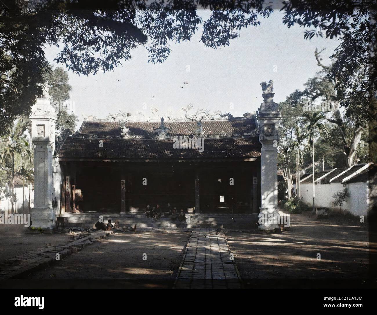 Hà-nôi, Hainoi Vietnam, Tonkin, Indochine la façade du temple Chan-vu ...