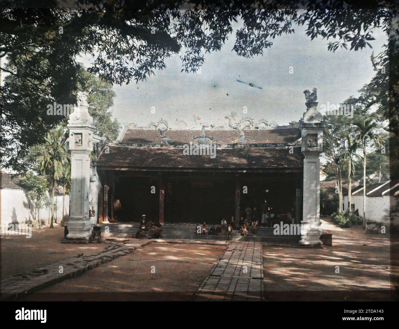 Hà-nôi, Hainoi Vietnam, Tonkin, Indochine la façade du temple Chan-vu ...