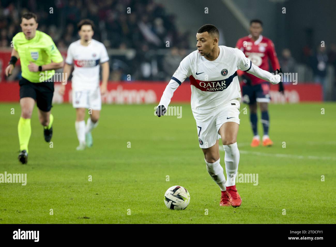 Kylian Mbappe du PSG lors du match de championnat de France de Ligue 1 entre le LOSC Lille et le ...