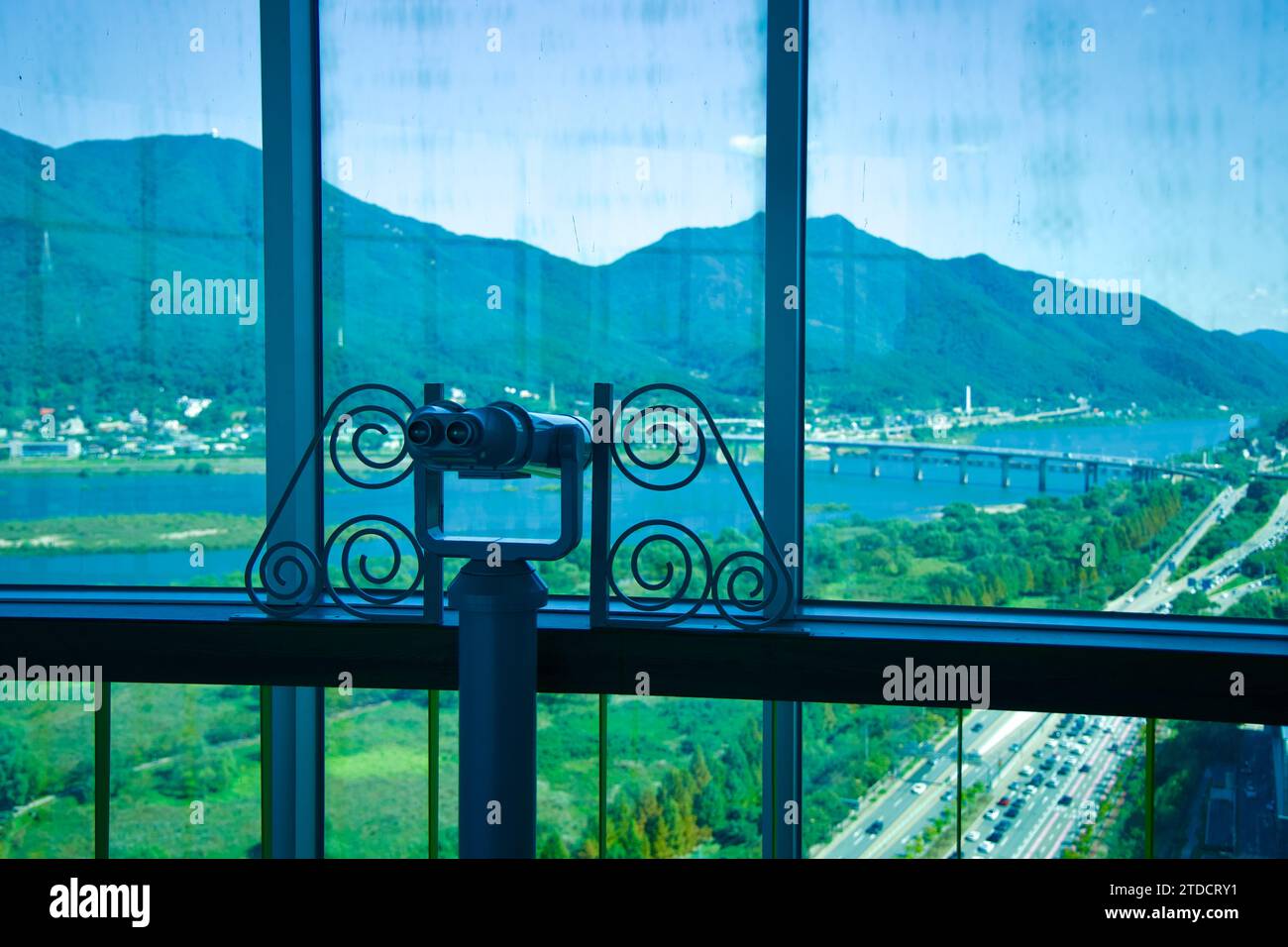 Hanam City, Corée du Sud - 1 octobre 2023 : depuis le pont d ...