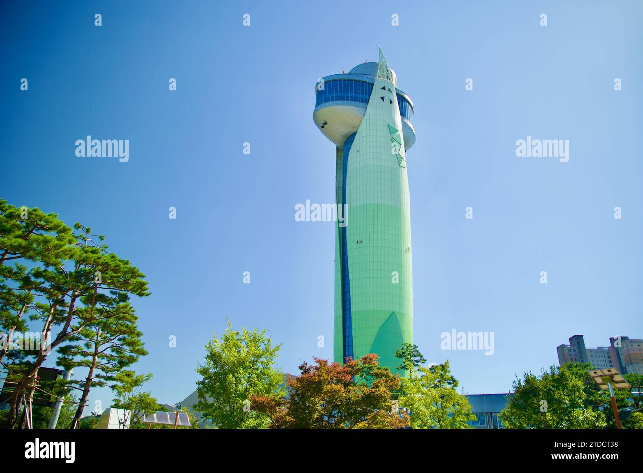 Hanam City, Corée du Sud - 1 octobre 2023 : une vue d'ensemble de la Hanam Union Tower, capturée ...