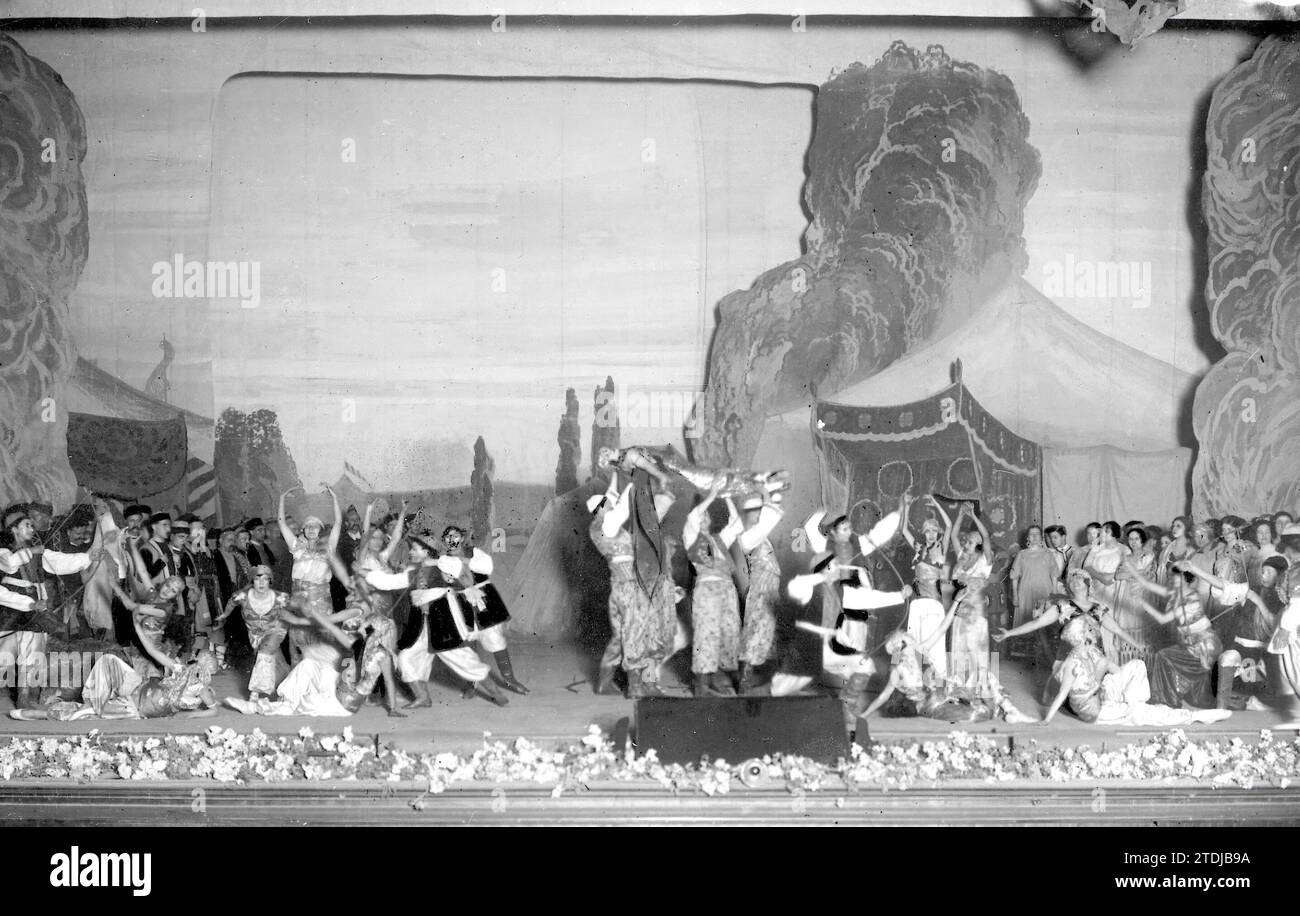 02/05/1923. Madrid. Au Théâtre Royal. Une scène de l'Opéra 'Prince Igor ...