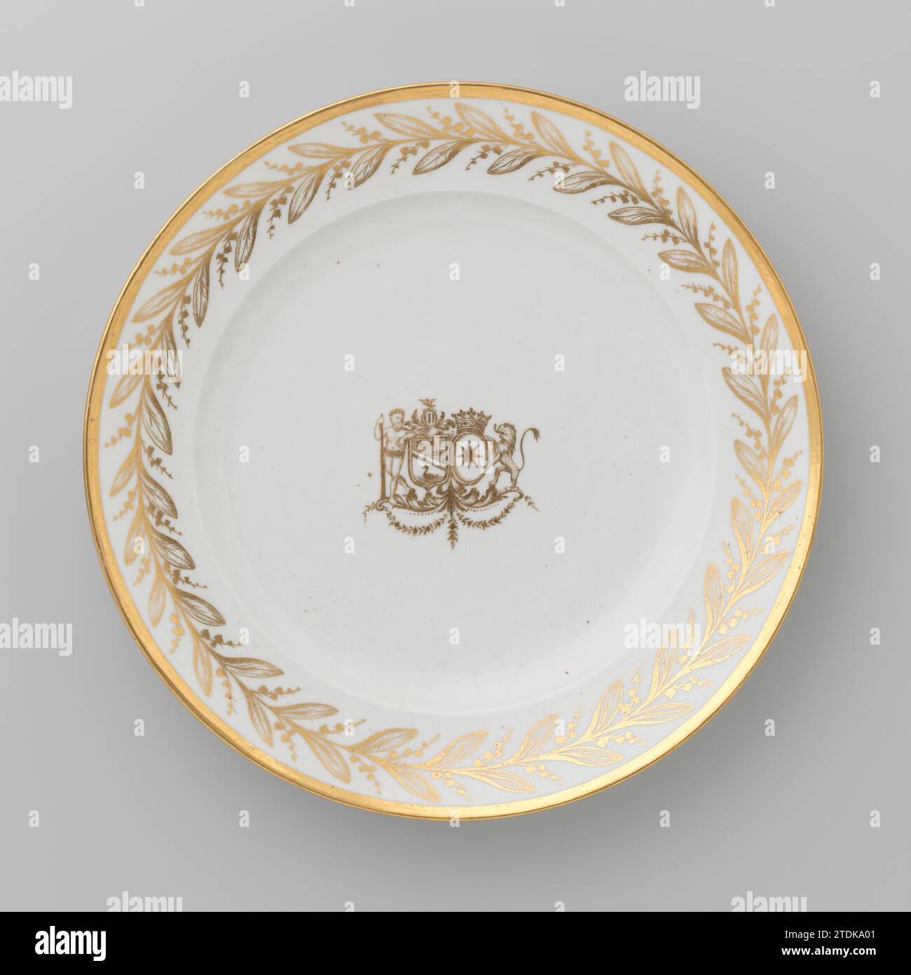 Plat avec les armoiries de Hendrik Peter Godfried Quack et Isabella ...