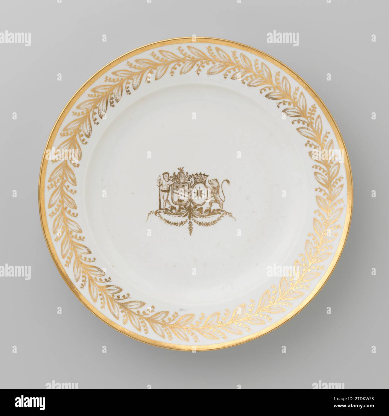 Plat avec les armoiries de Hendrik Peter Godfried Quack et Isabella ...