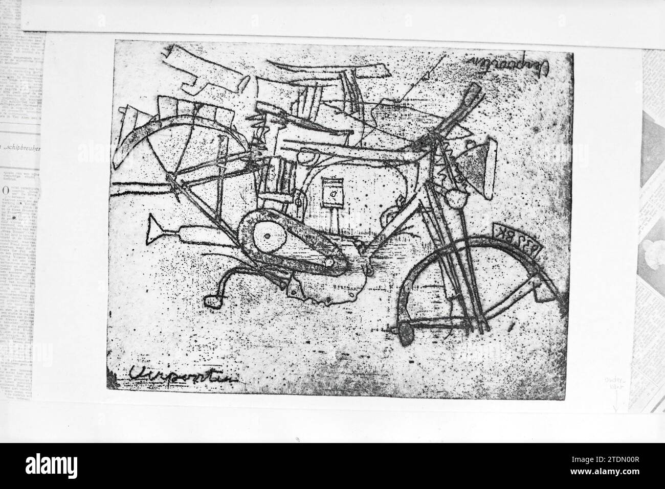 Dessin de l’artiste Verpoorten, Whizgle News from the Past, taillé sur ...