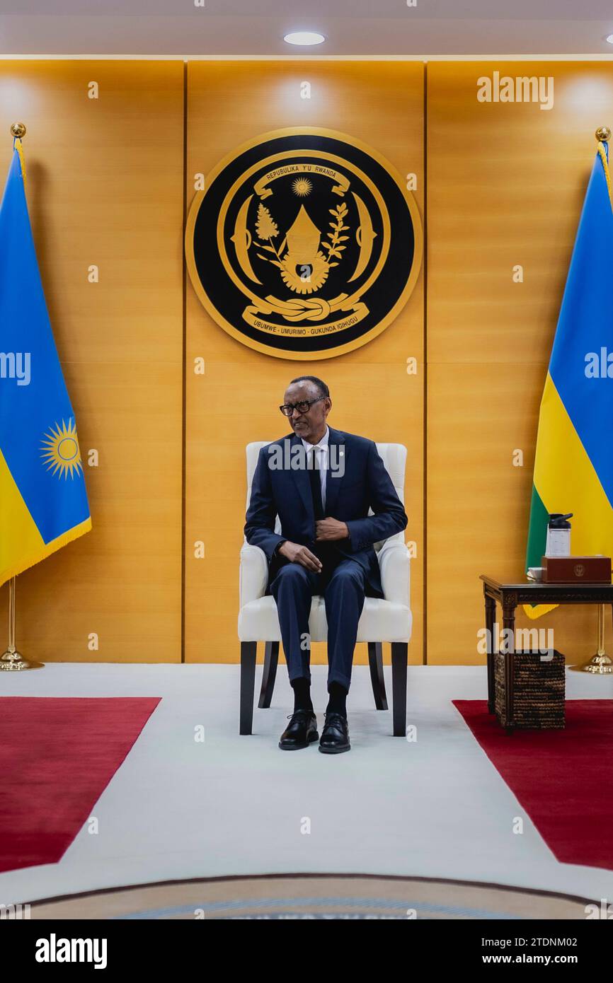 Kigali, Ruanda. 18 décembre 2023. Paul Kagame, président du Rwanda ...