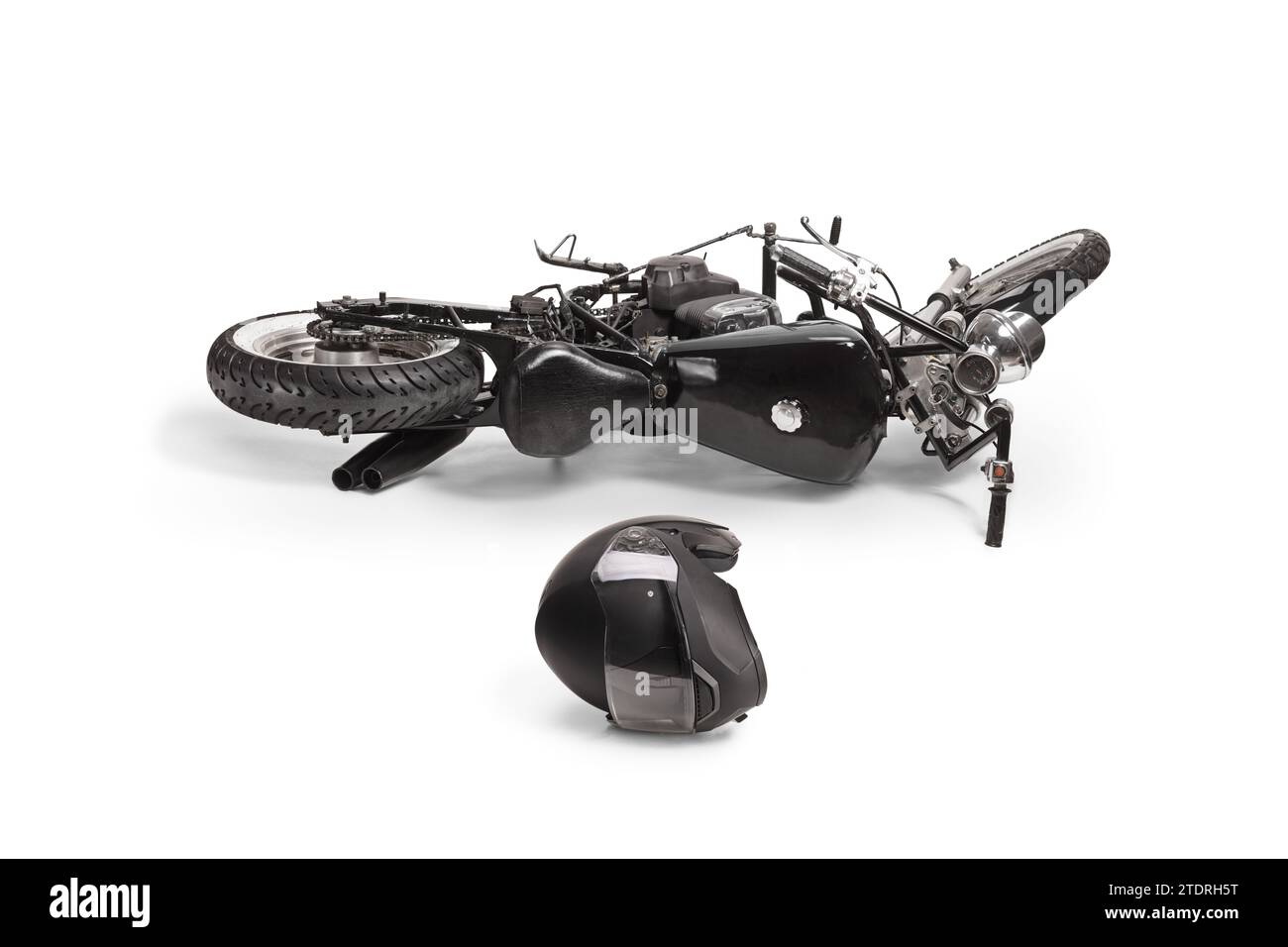 Moto au sol Banque d'images détourées - Alamy