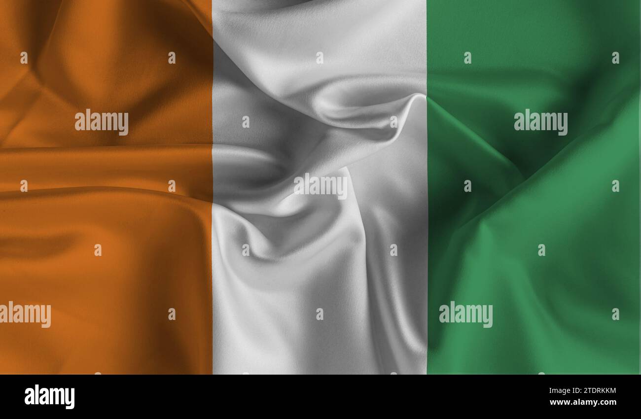 Haut drapeau détaillé de la Côte d'Ivoire. Drapeau national de la Côte ... Haut drapeau détaillé de la Côte d'Ivoire. Drapeau national de la Côte ...