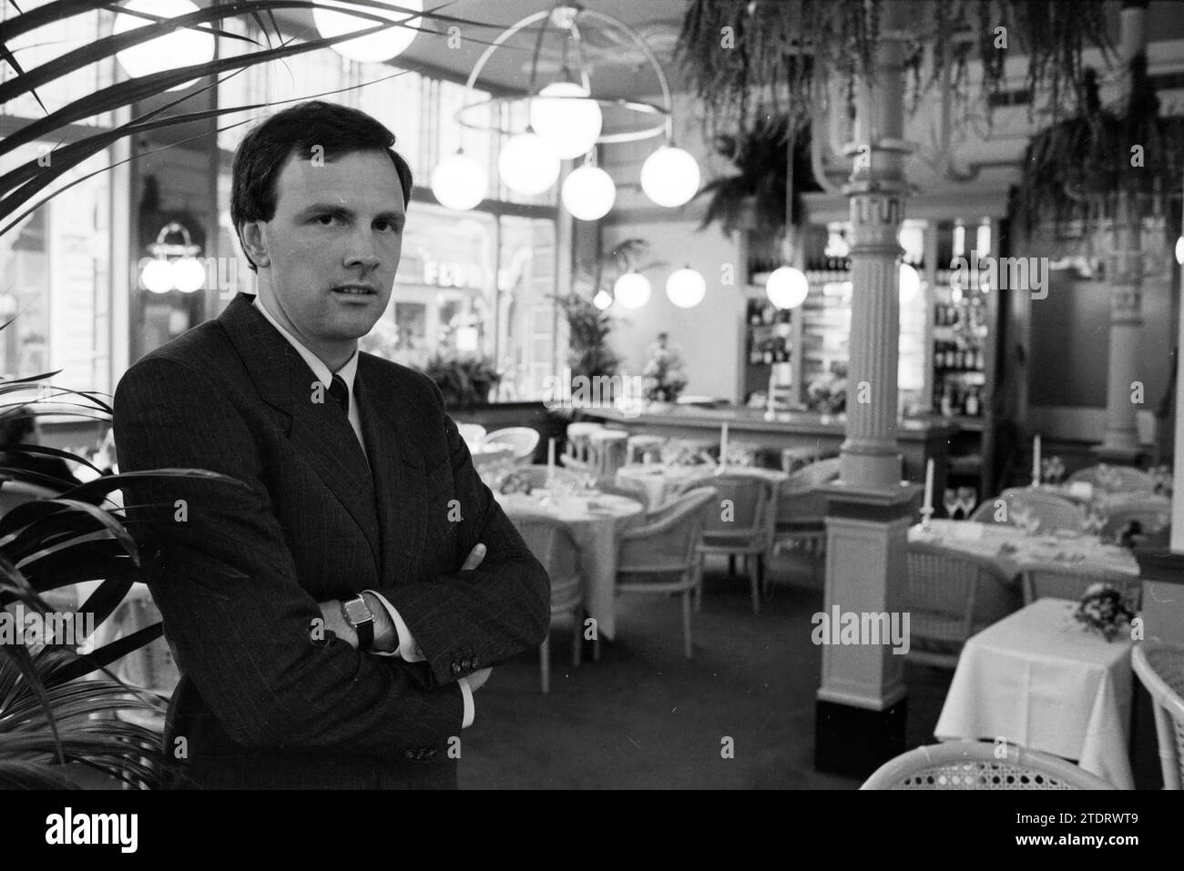 Portrait d'un homme au restaurant de Componist, Haarlem, pays-Bas, 11 ...