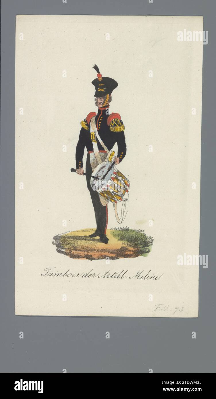 Tamboer der Artill : Militie, 1835 - 1850 tamboer debout de l ...