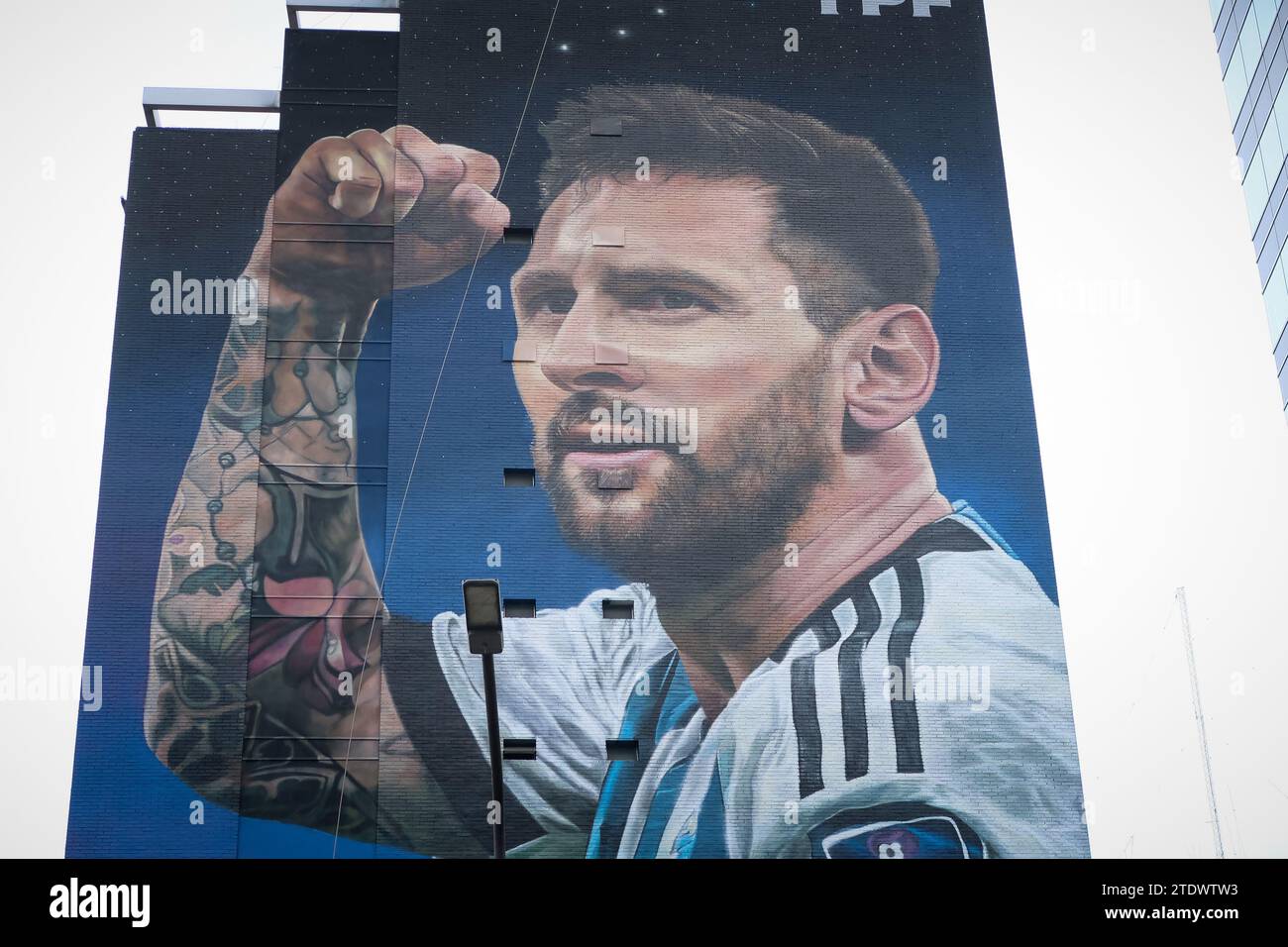 Buenos Aires, Argentine. 19 décembre 2023. Une fresque de Lionel Messi ...