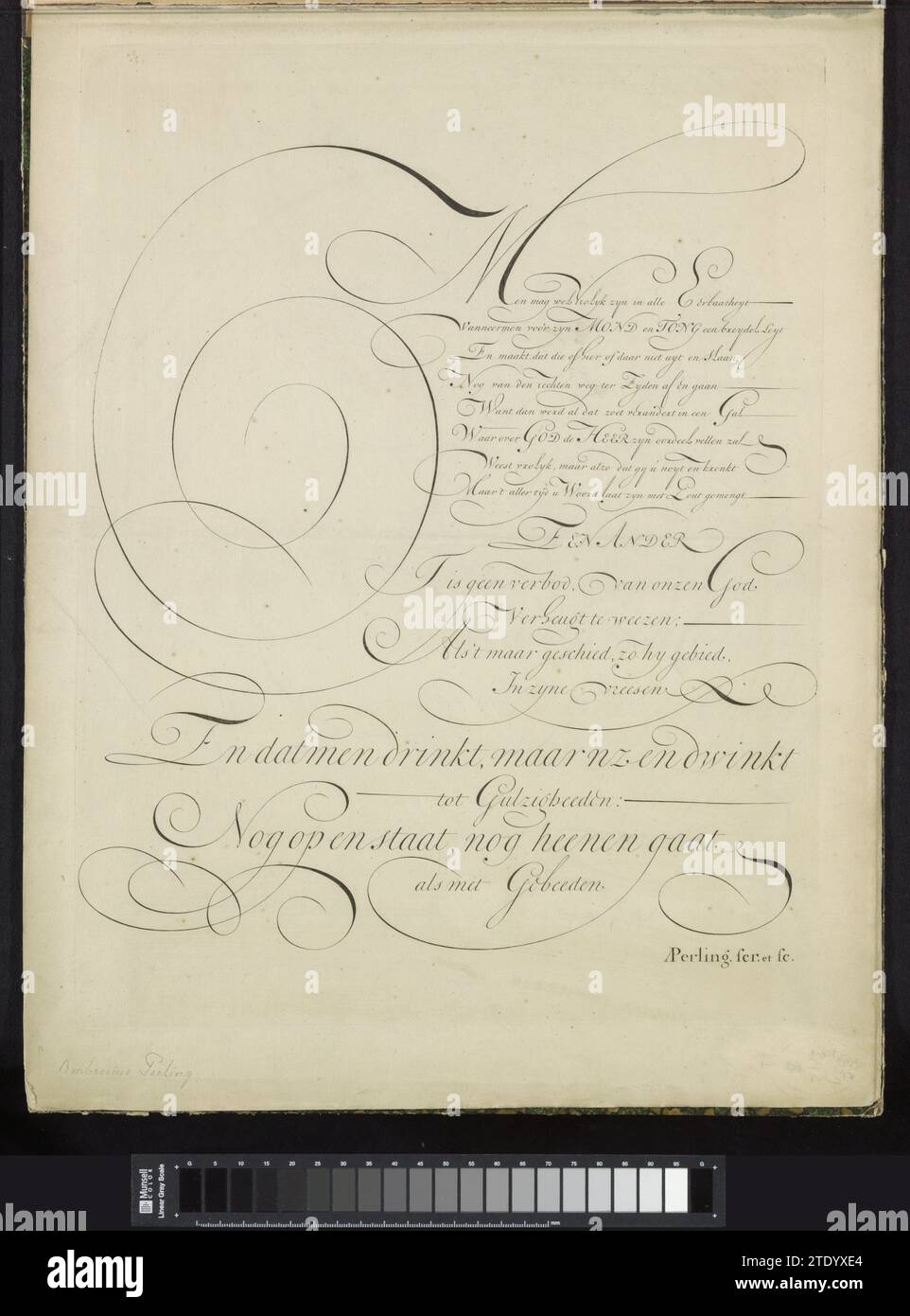 Exemple d'écriture : vous pouvez (...), Ambrosius Perling, 1667 - 1718 ...