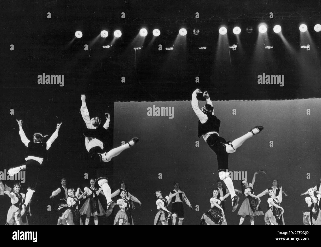 Madrid, mars 1973. Ballet de Mosseiev représentant des danses ...
