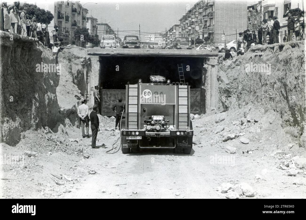 05/26/1978. Tunnel de la rue Federico Mayo Gayarre, où un incendie a ...