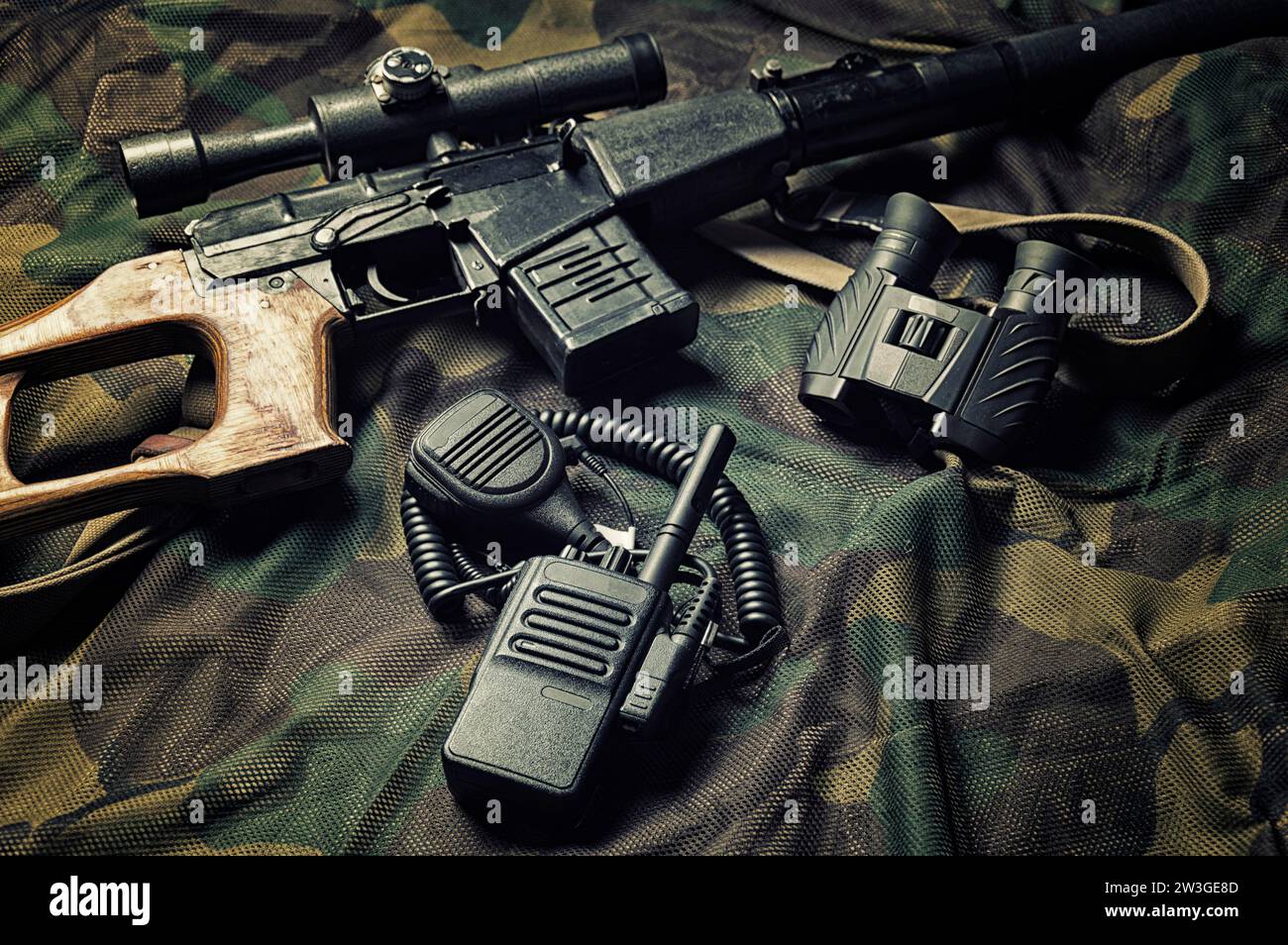 Accessoires militaires, kit de survie, campagnes militaires. Le concept ...