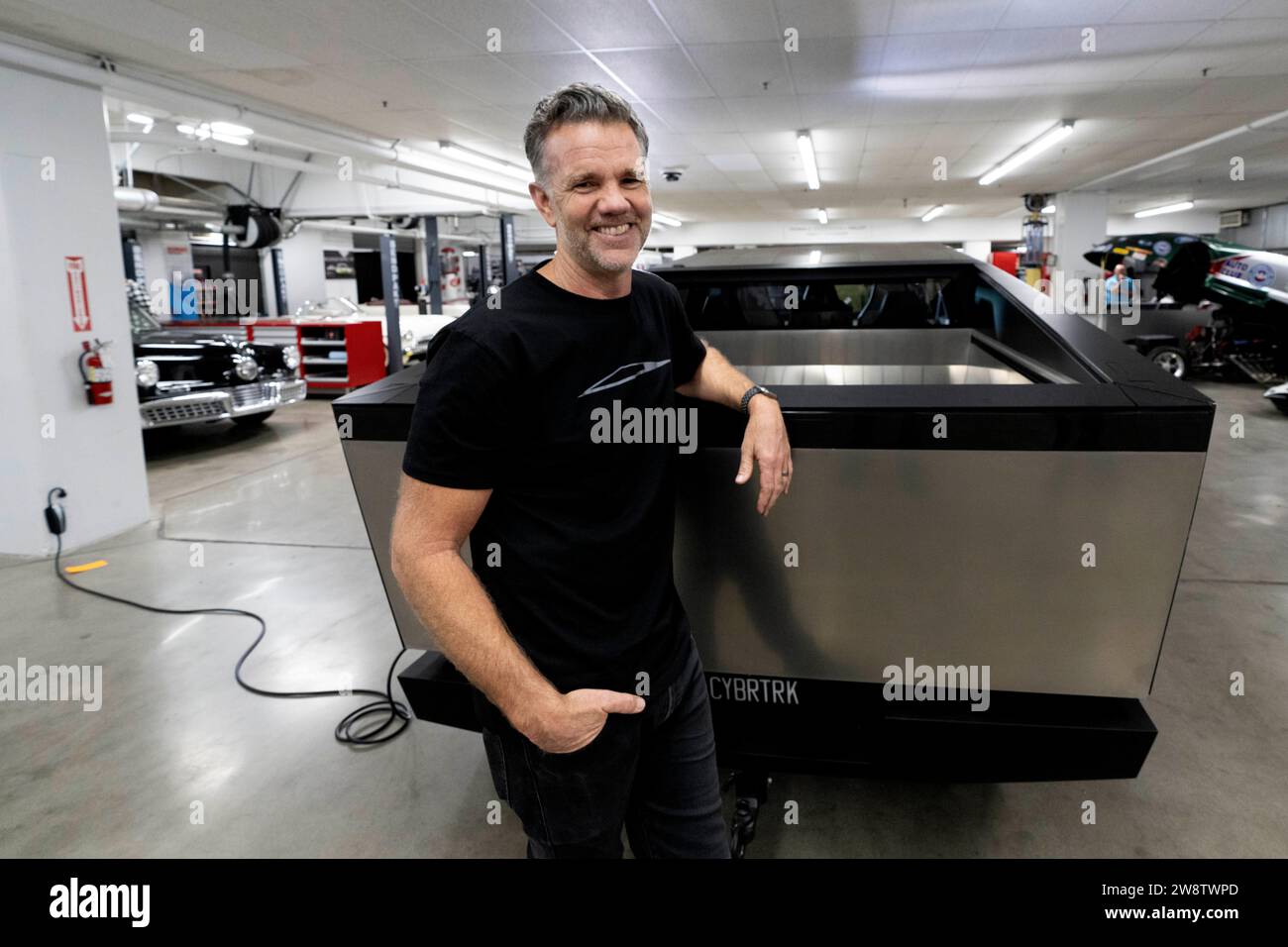 Tesla Chief Designer Franz von Holzhausen poses for photos in front of ...