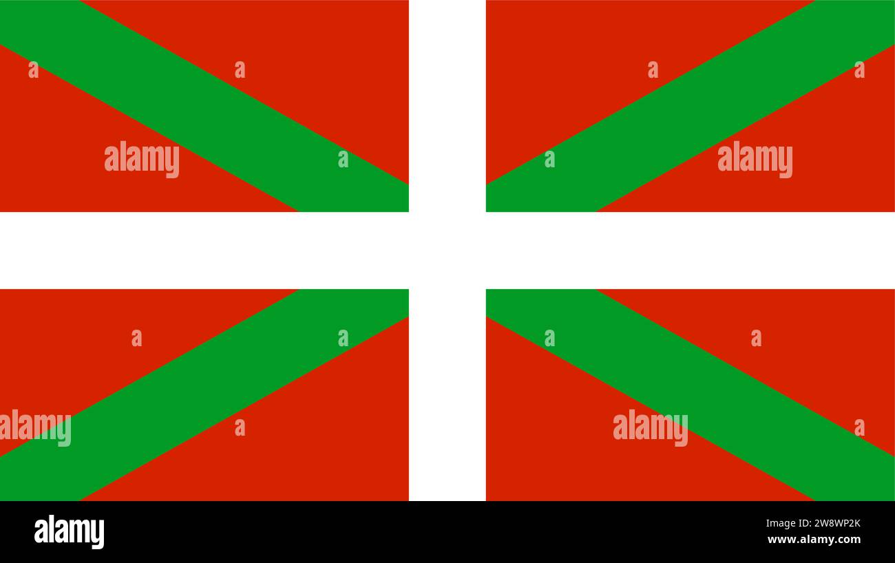Drapeau basque Banque d'images vectorielles - Alamy