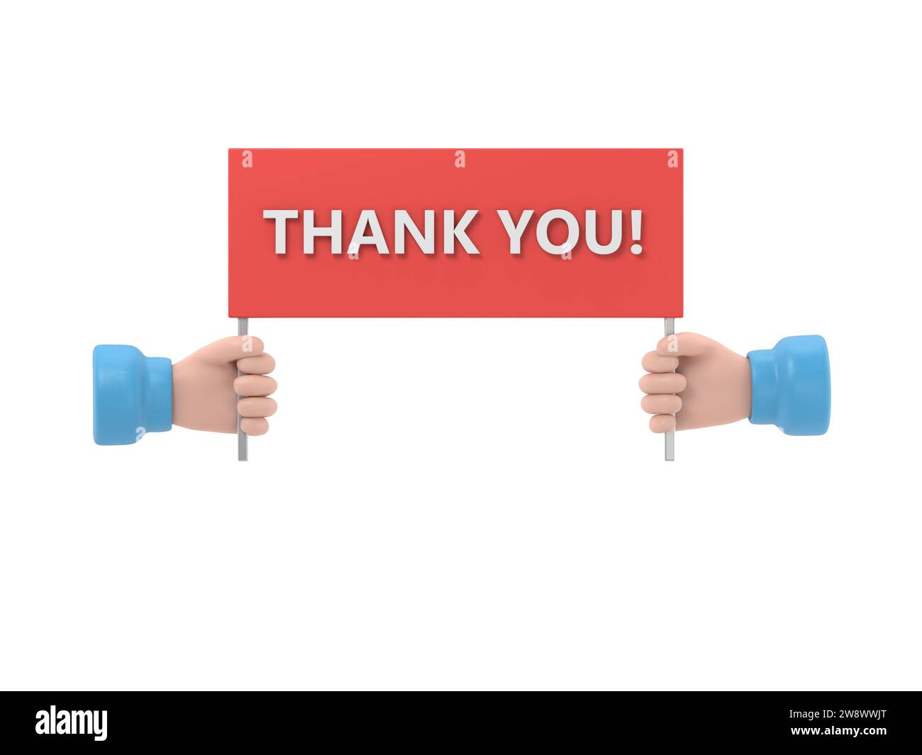 Icon holding thank sign illustration Banque d'images détourées - Alamy