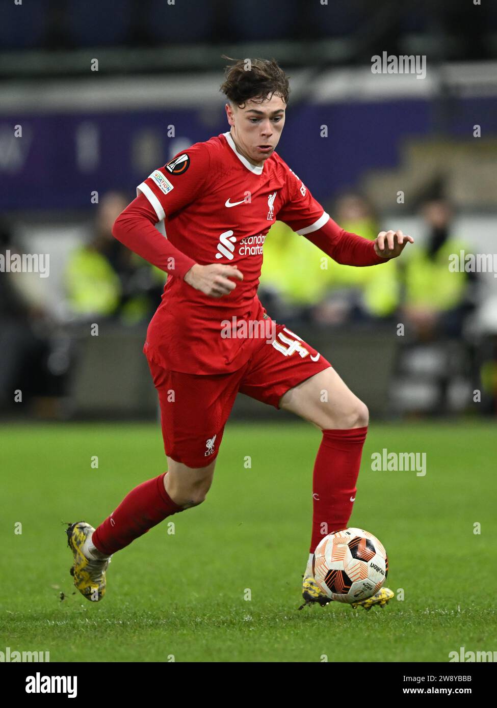 BRUXELLES - Luke Chambers de Liverpool FC lors de l'UEFA Europa League ...