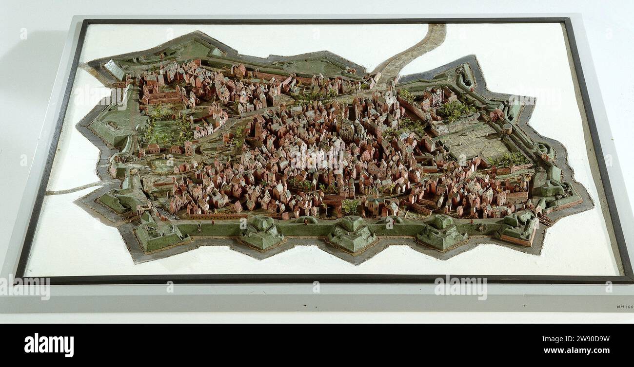 Plan de ville en relief de la ville de Breda, Cornelis van Bergen ...