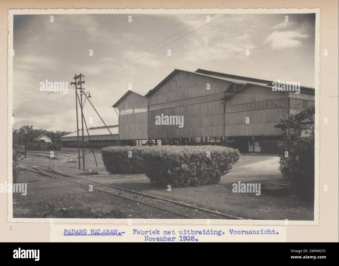 Padang Halaban - usine avec expansion. Vue avant. Novembre 1938 ...