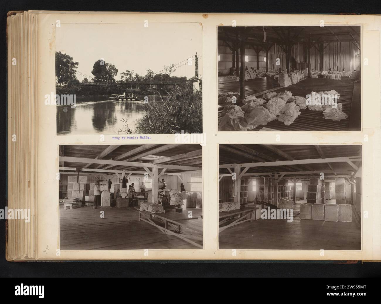 Pont à Poeloe Radja et INTERIEUR Rubberfabriek, anonyme, 1929 ...