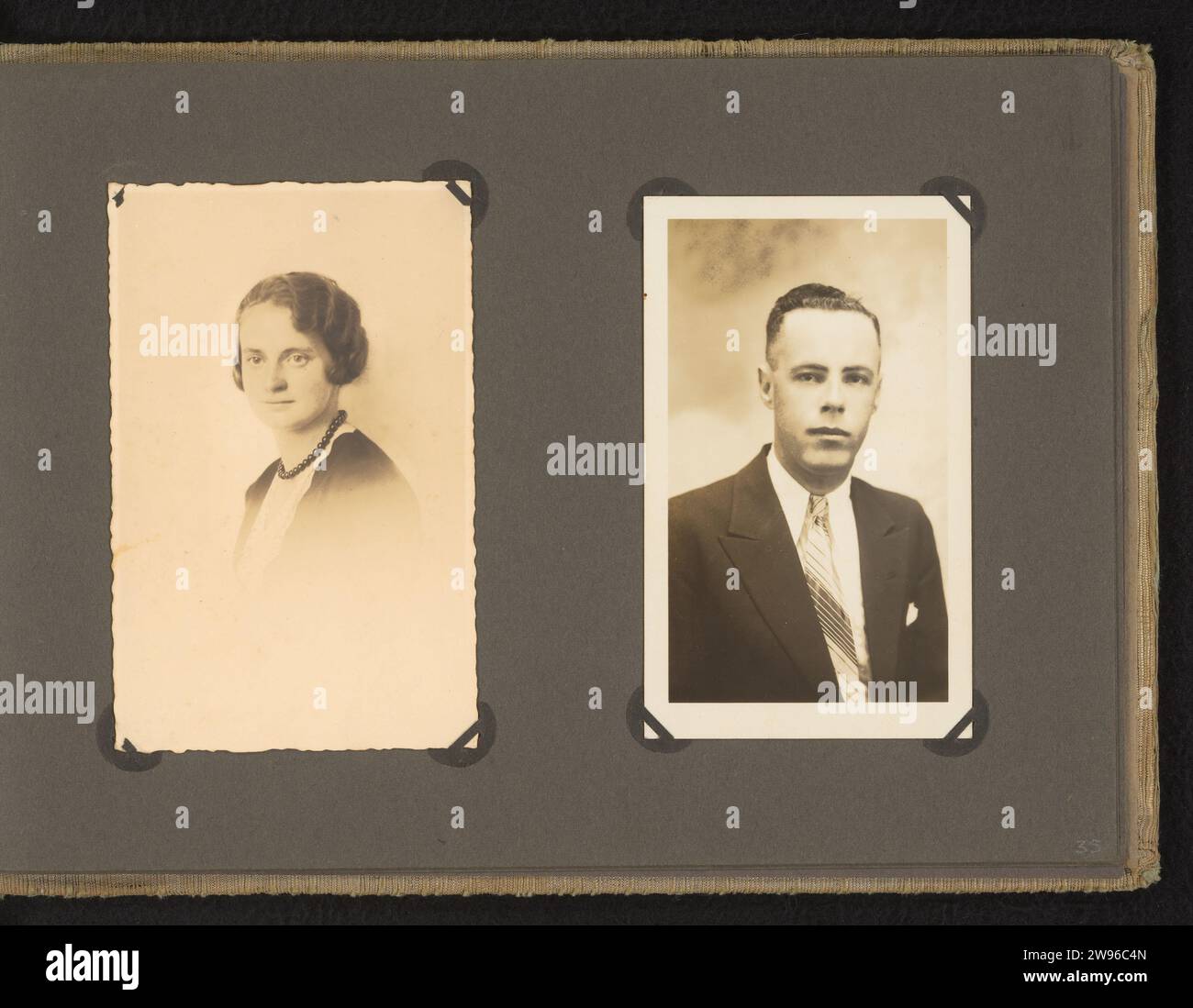 Deux portraits, ton Blom, 1930 - 1931 photo Magazine Album avec deux ...