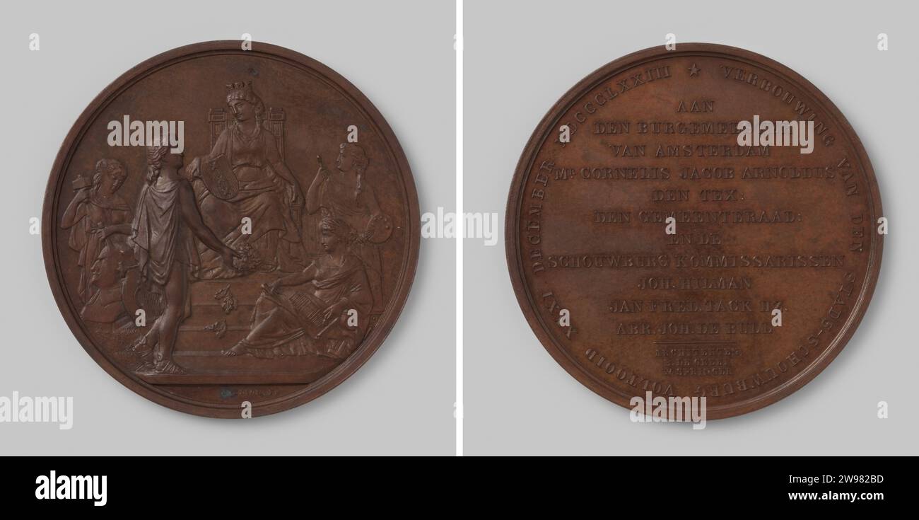 Rénovation du Stadsschouwburg d'Amsterdam, Penning a fait don au maire ...